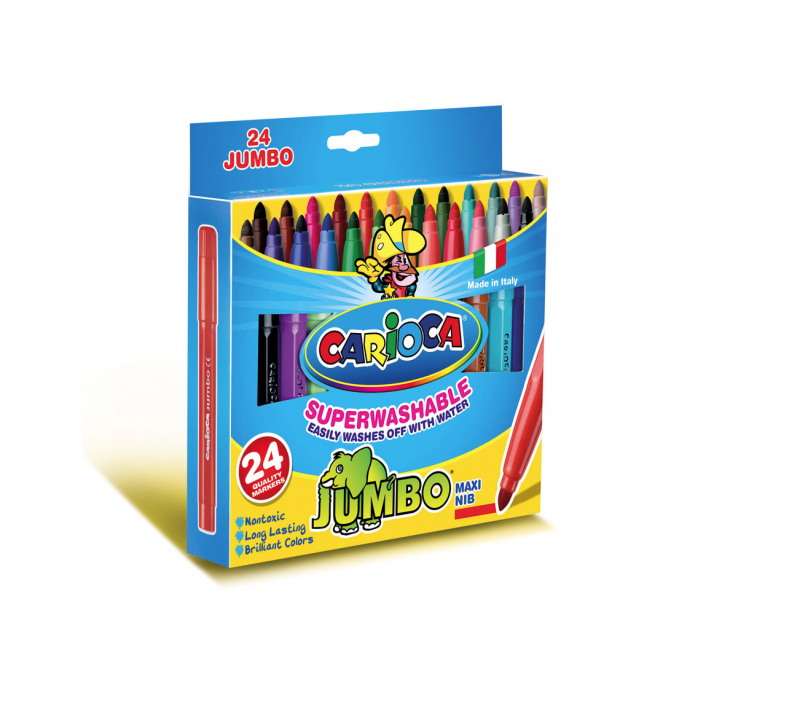 Μαρκαδόροι Carioca Jumbo 24 τεμαχίων | Carioca